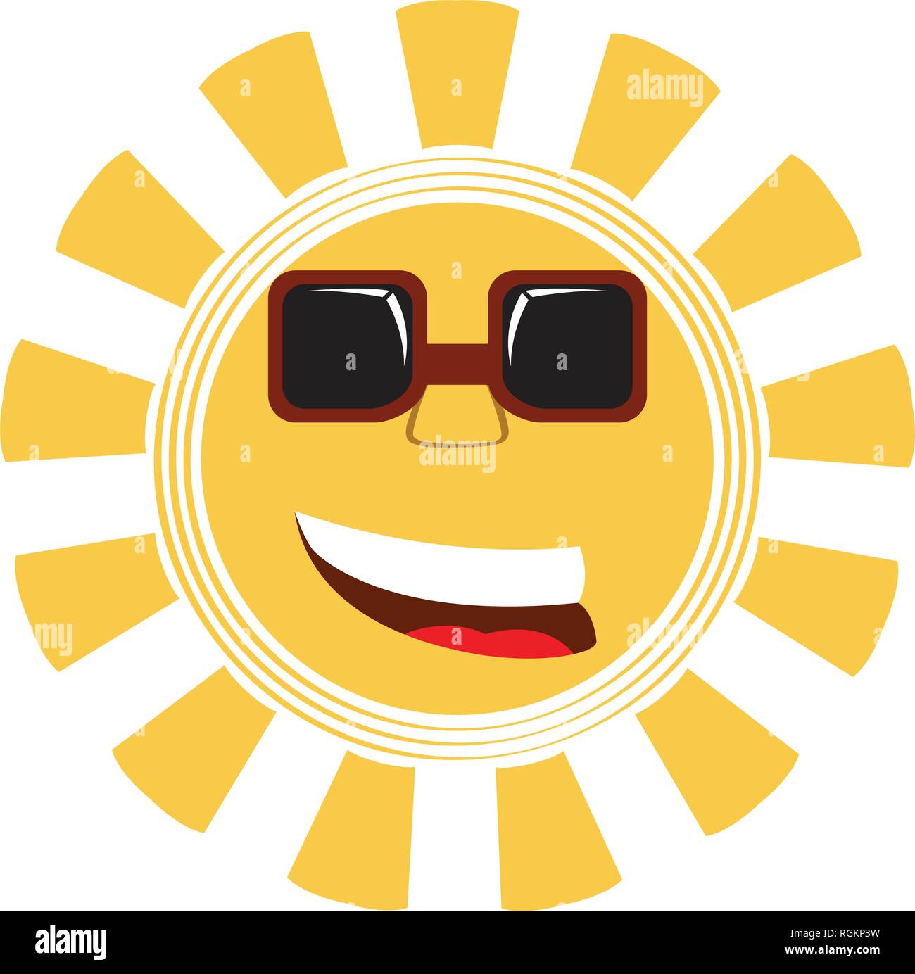 Isolated happy sun Stock Vector Image & Art - Alamy