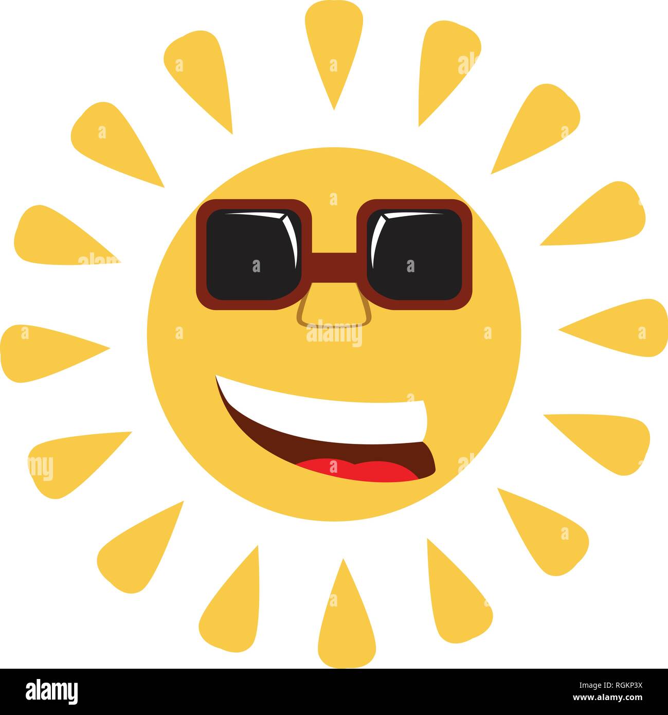 Isolated happy sun Stock Vector Image & Art - Alamy