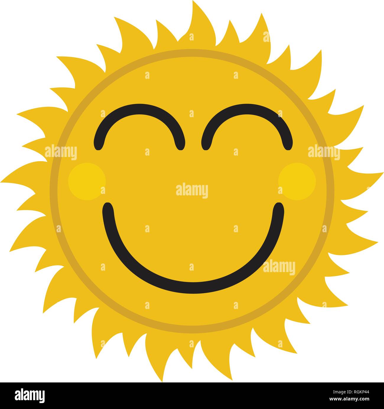 Isolated happy sun Stock Vector Image & Art - Alamy