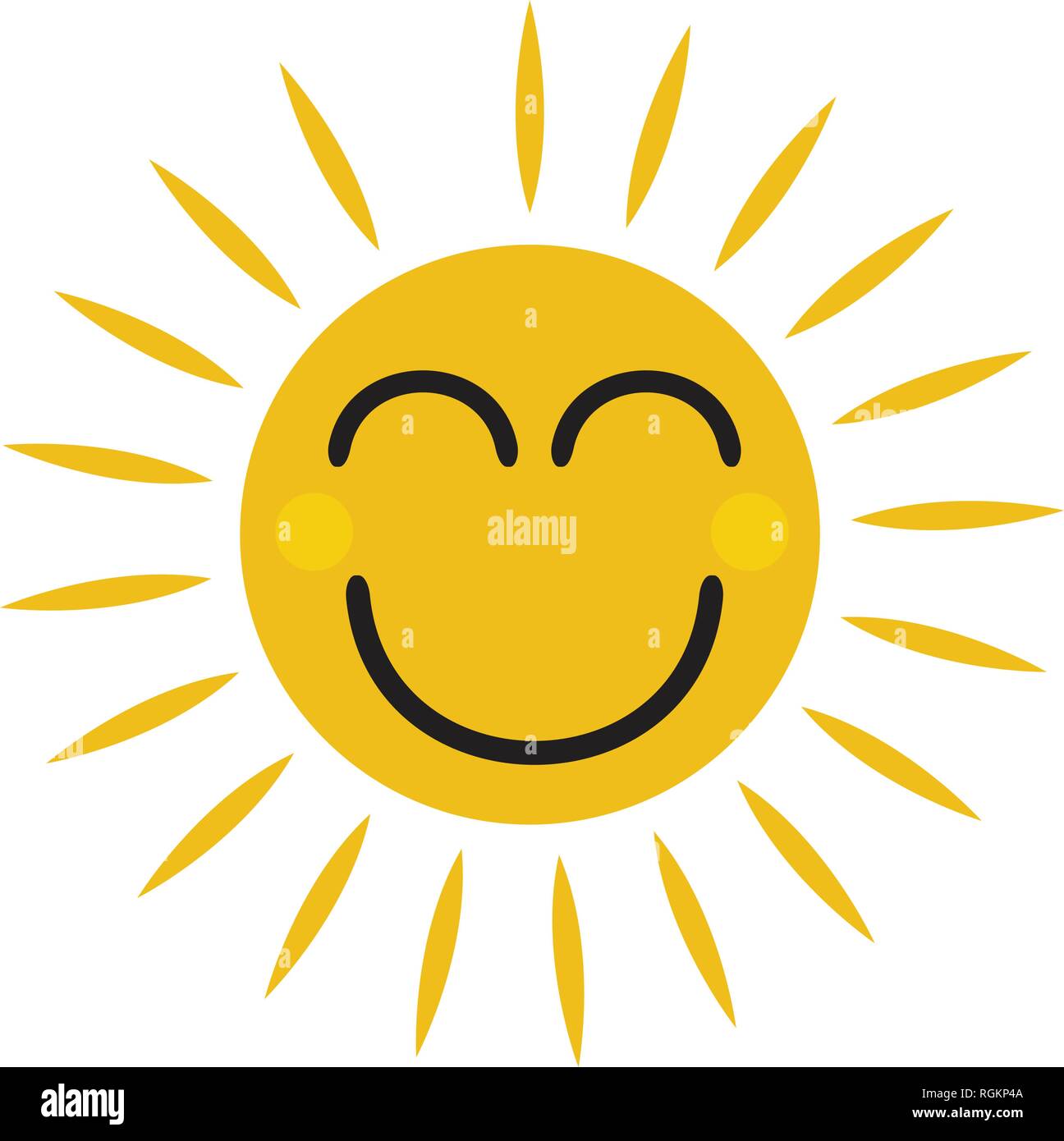 Isolated happy sun Stock Vector Image & Art - Alamy