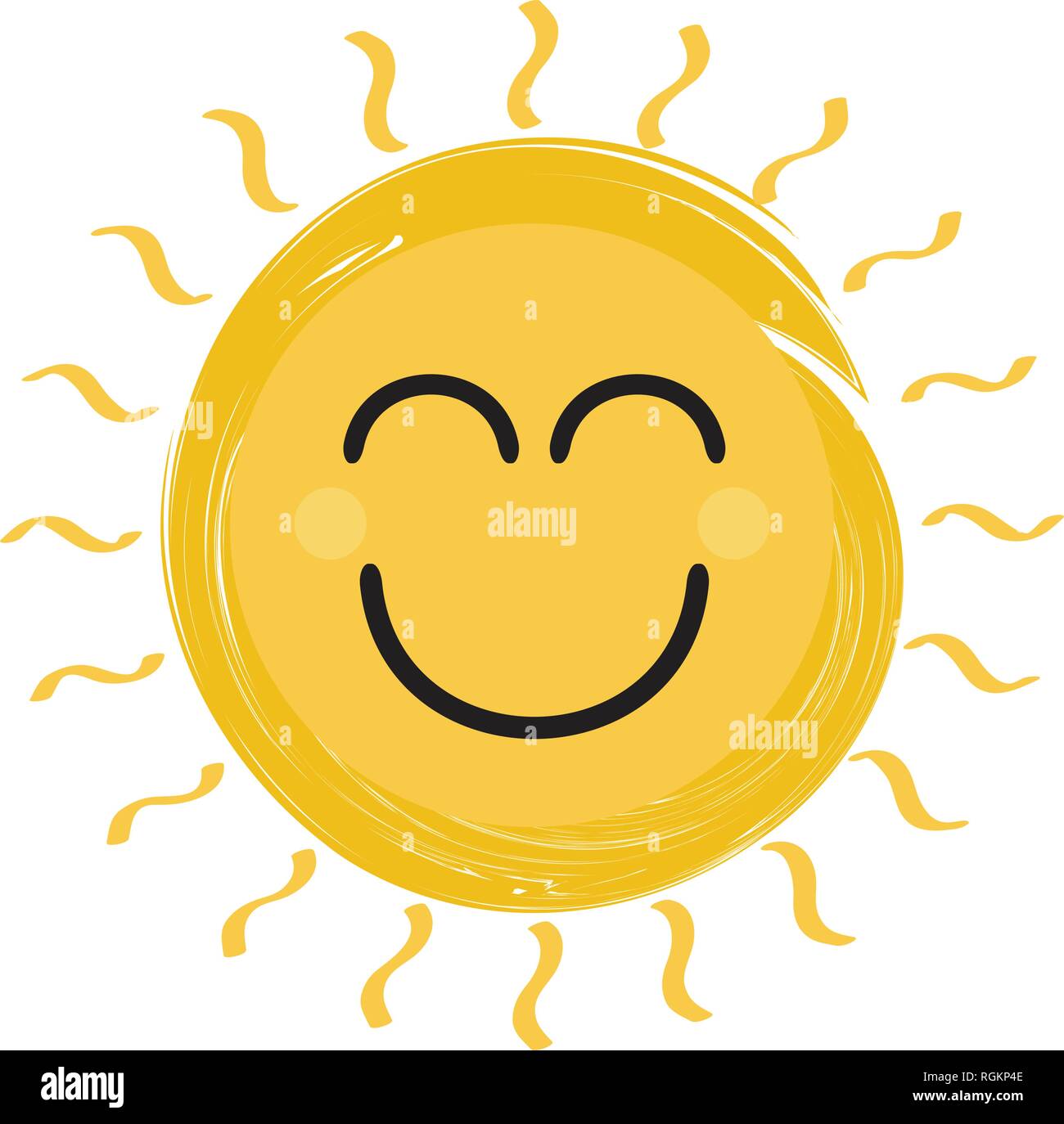 Isolated happy sun Stock Vector Image & Art - Alamy