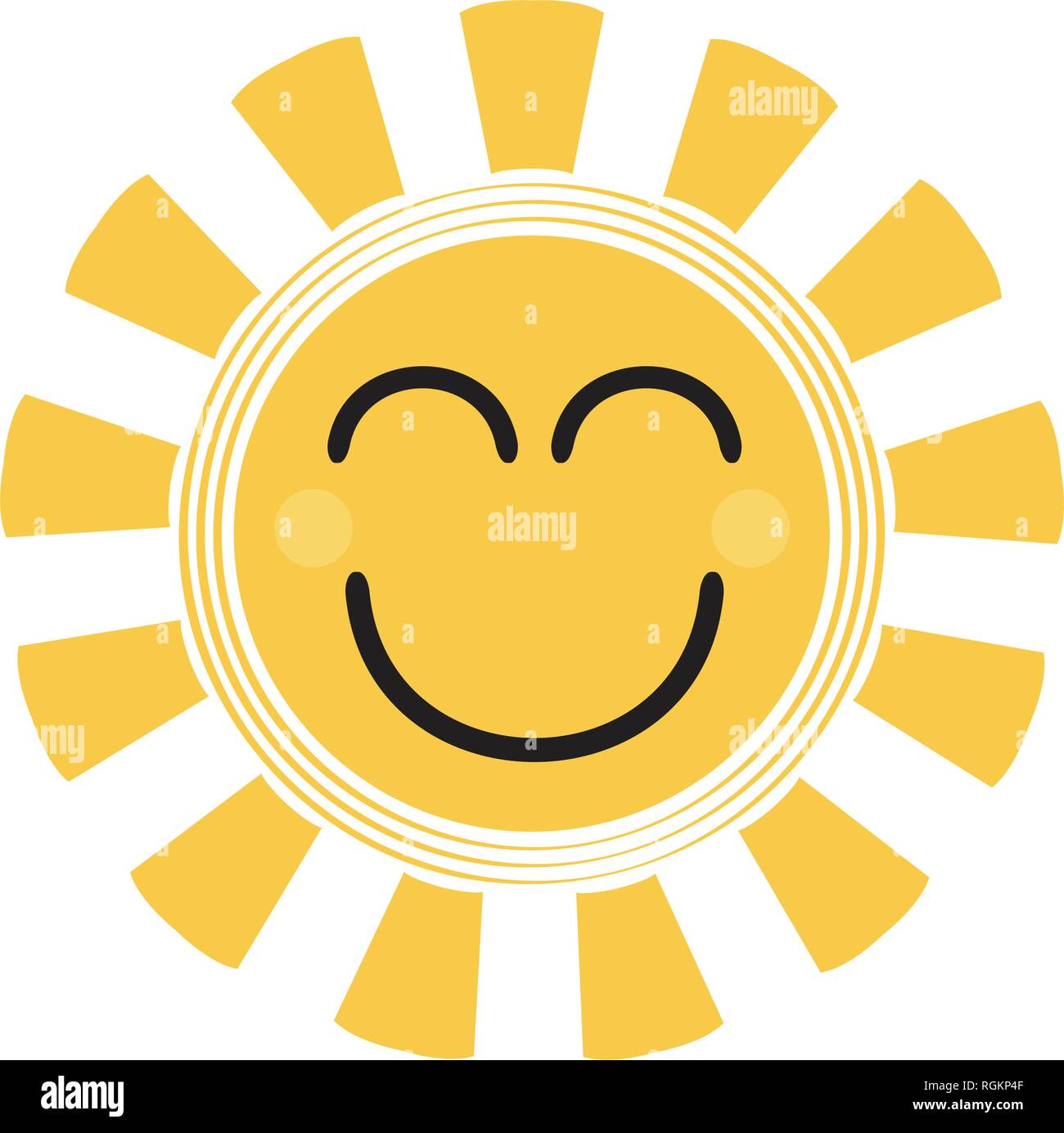 Isolated happy sun Stock Vector Image & Art - Alamy