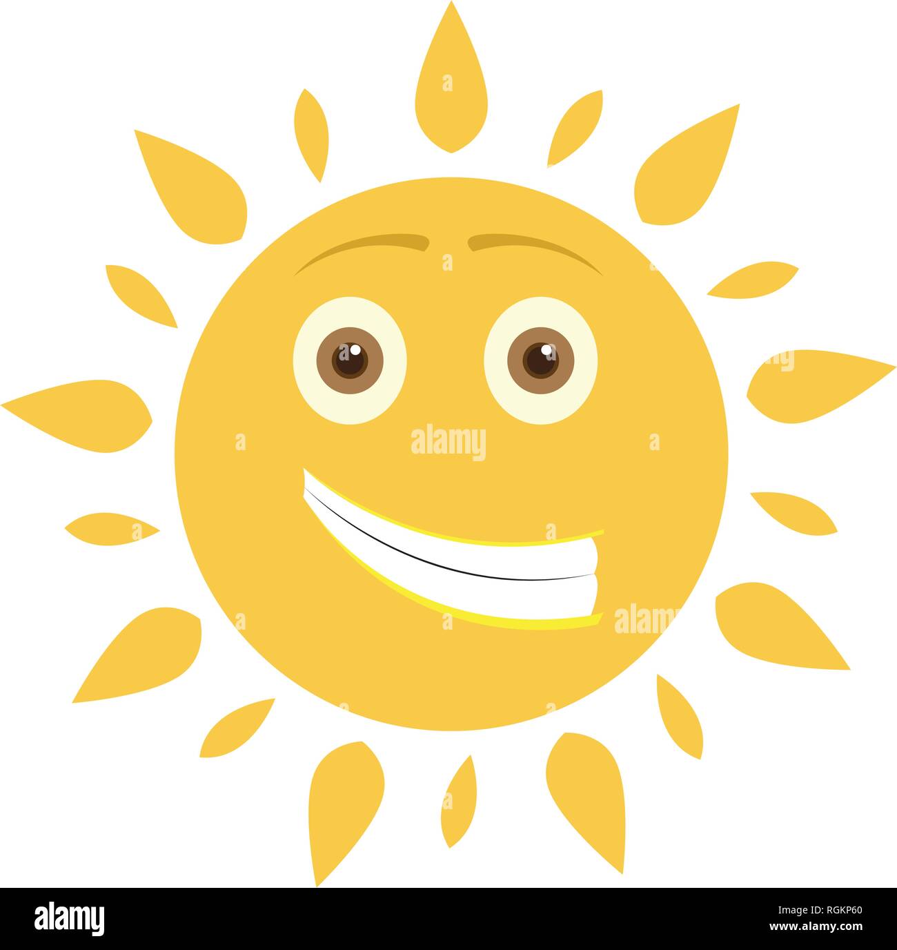Isolated happy sun Stock Vector Image & Art - Alamy
