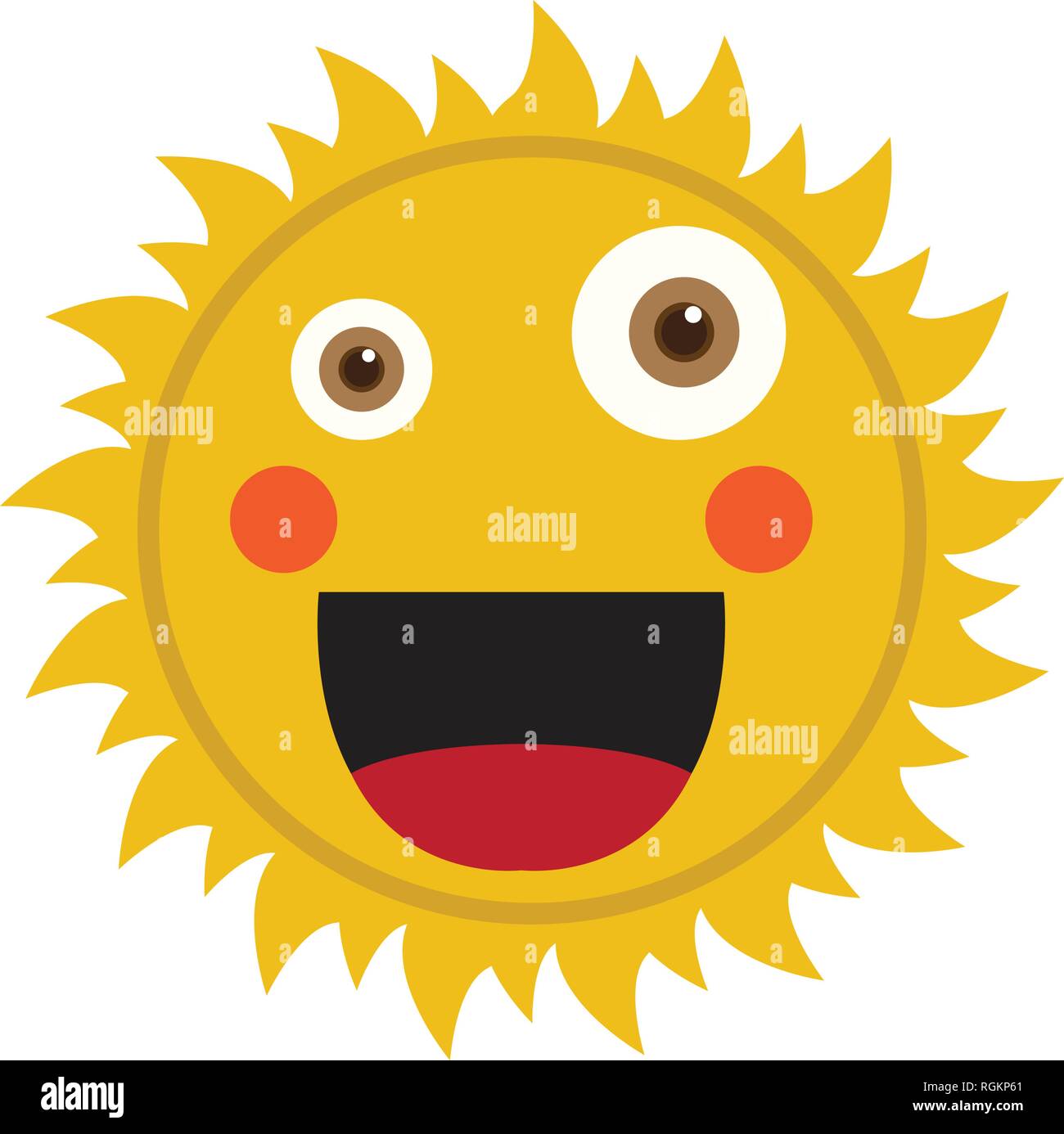 Isolated happy sun Stock Vector Image & Art - Alamy