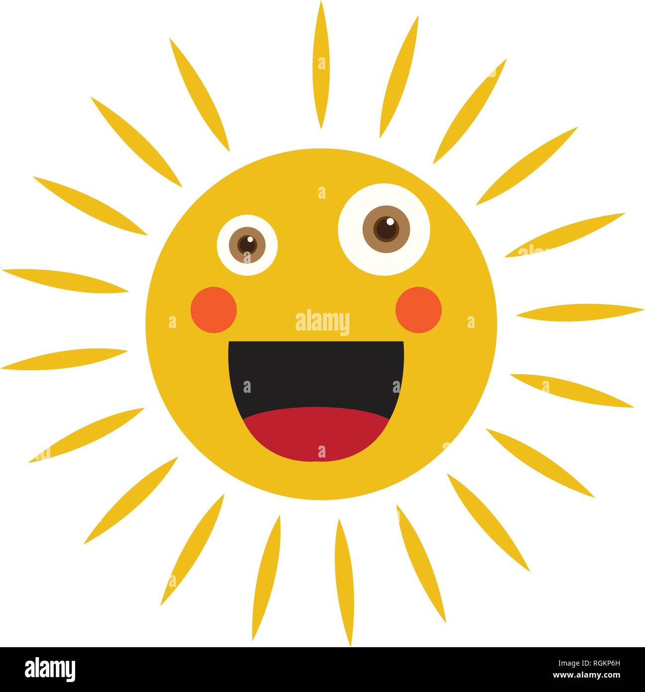 Isolated happy sun Stock Vector Image & Art - Alamy