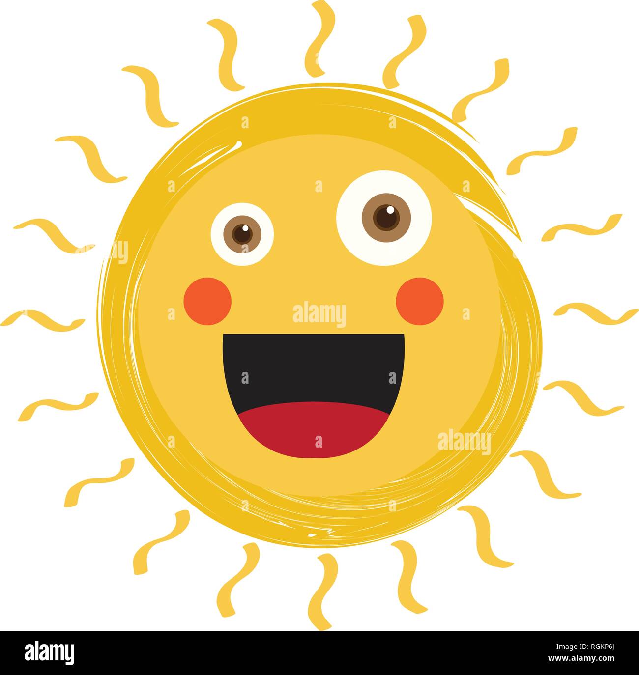Isolated happy sun Stock Vector Image & Art - Alamy