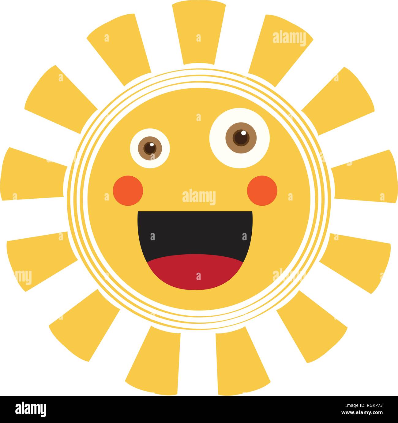 Isolated happy sun Stock Vector Image & Art - Alamy