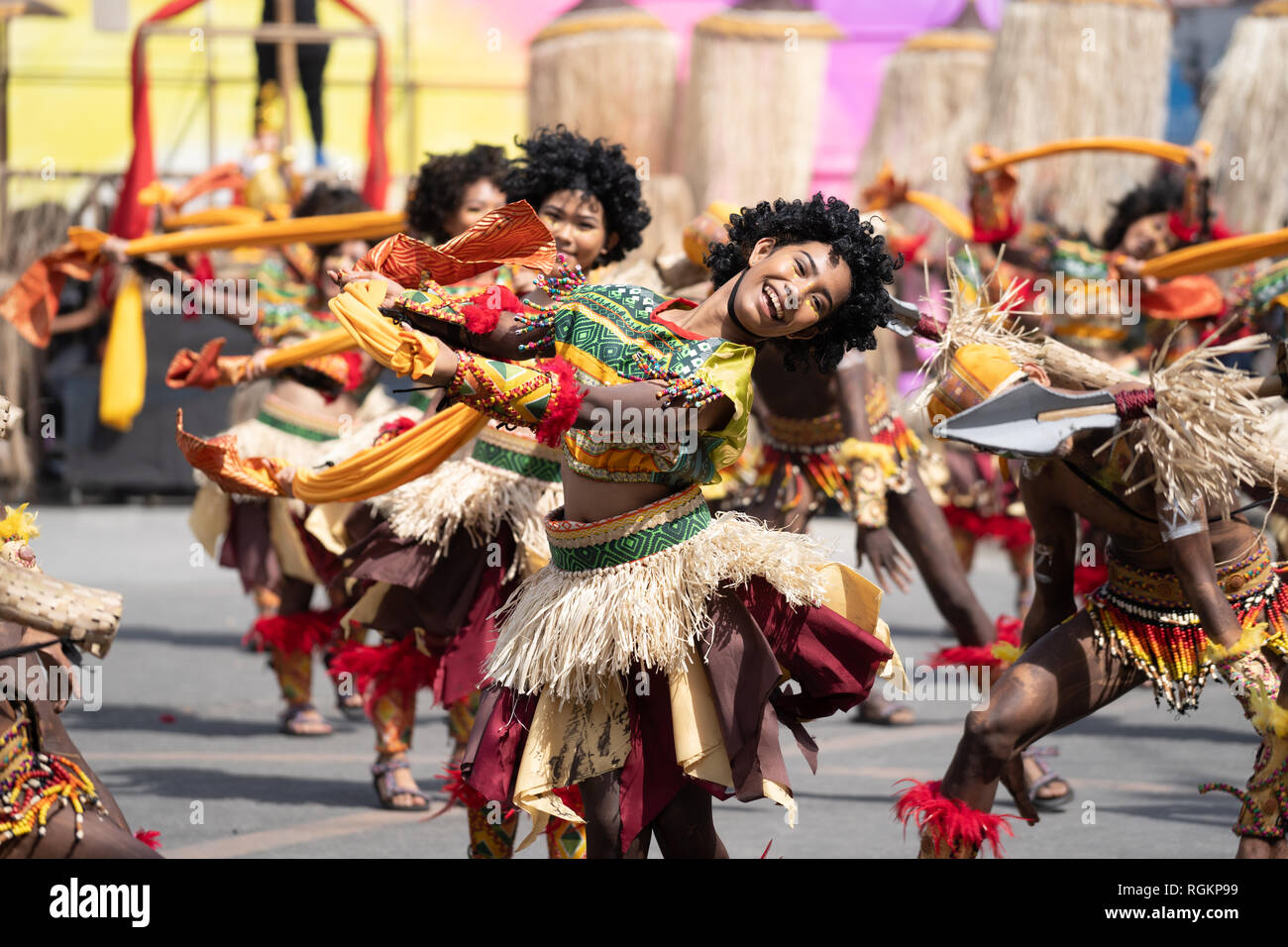 Philippines panay iloilo dinagyang festival hi-res stock photography ...