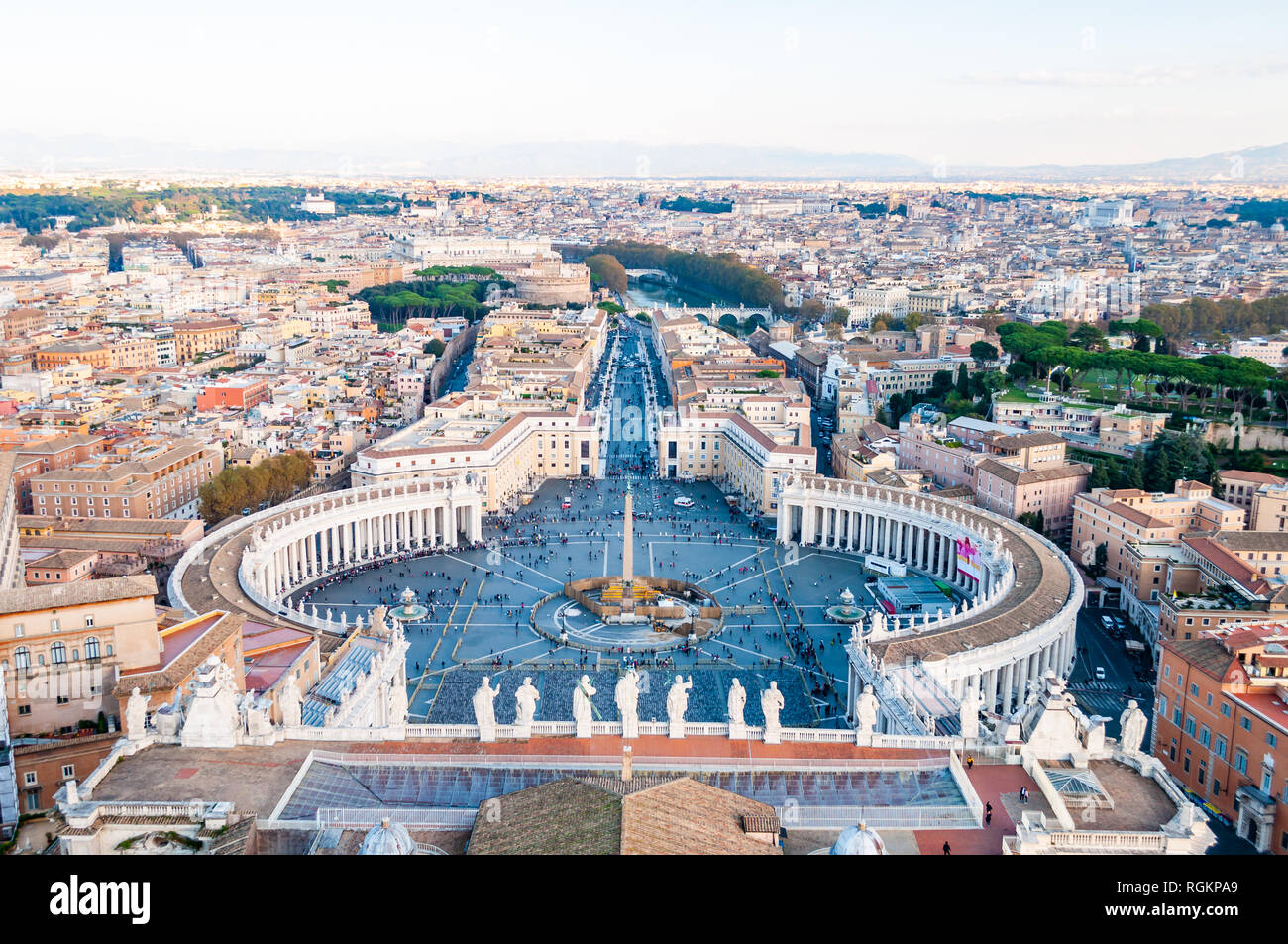Vatican, Rome, Italy - November 16, 2018: View from above on the famous ...