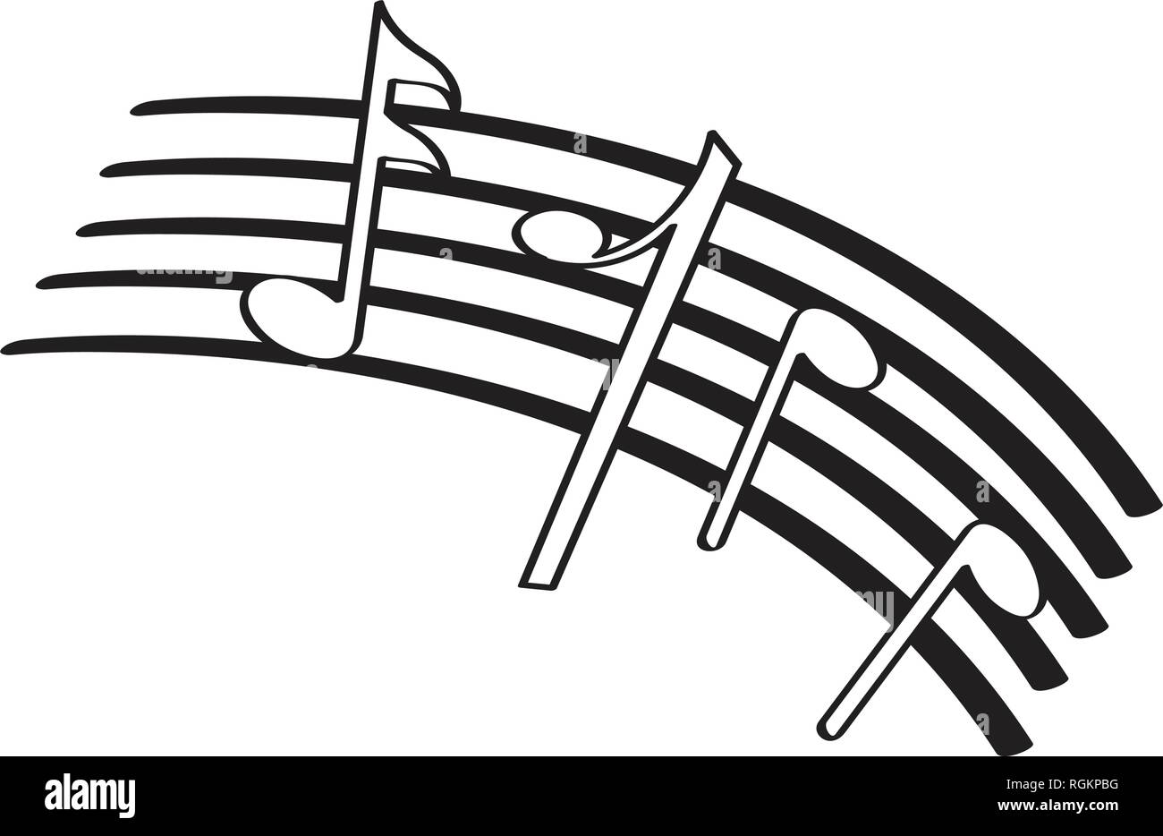 Isolated music pentagram Stock Vector Image & Art - Alamy