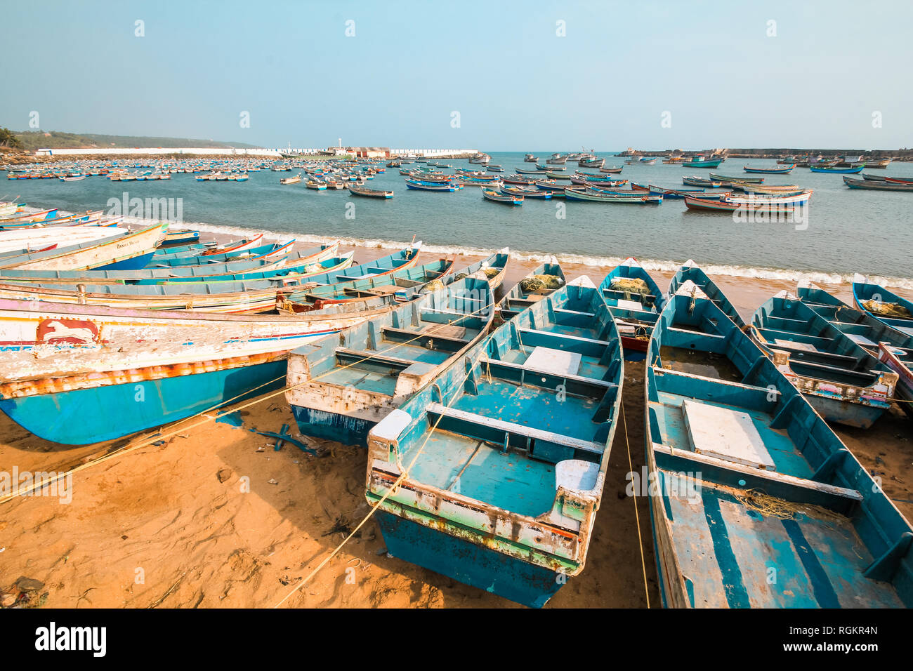 Vizhinjam fishing harbour, India Stock Photo - Alamy