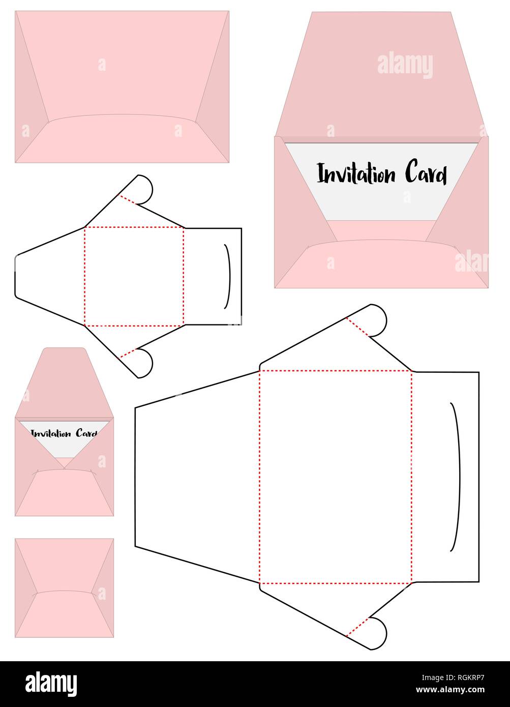 Envelope die cut template Cut Out Stock Images & Pictures - Alamy