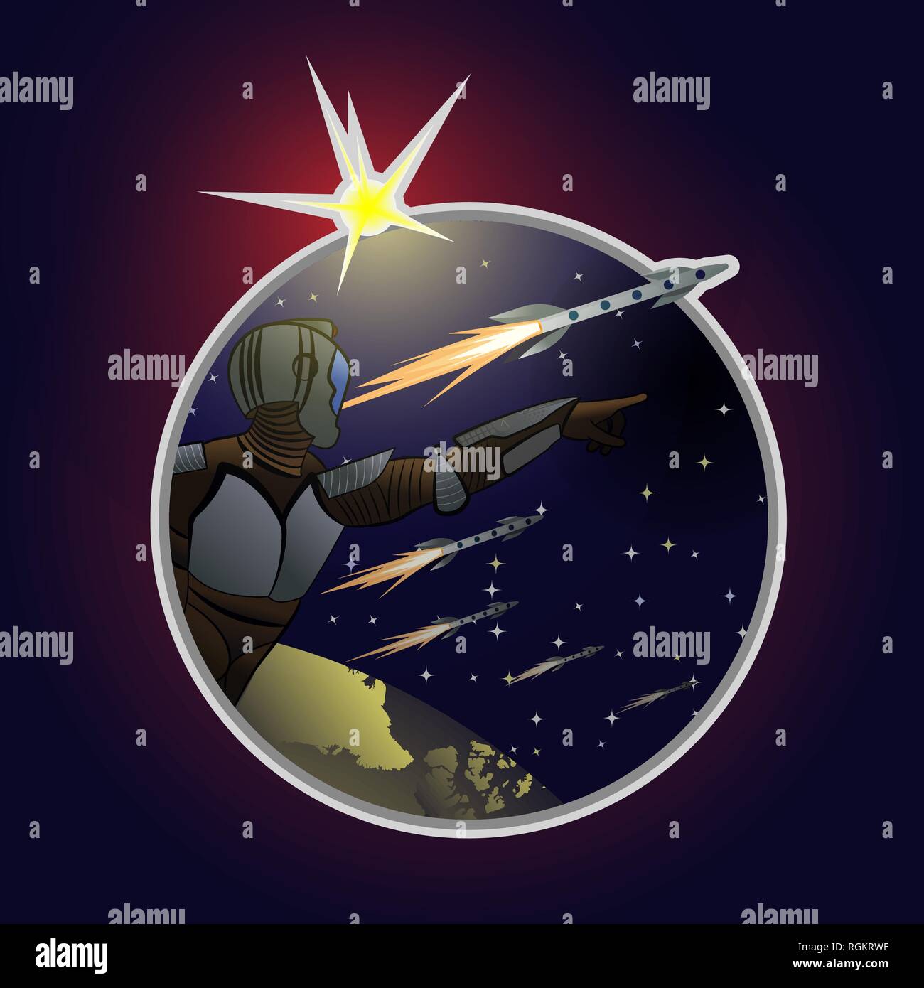 Mission departure Stock Vector Images - Alamy