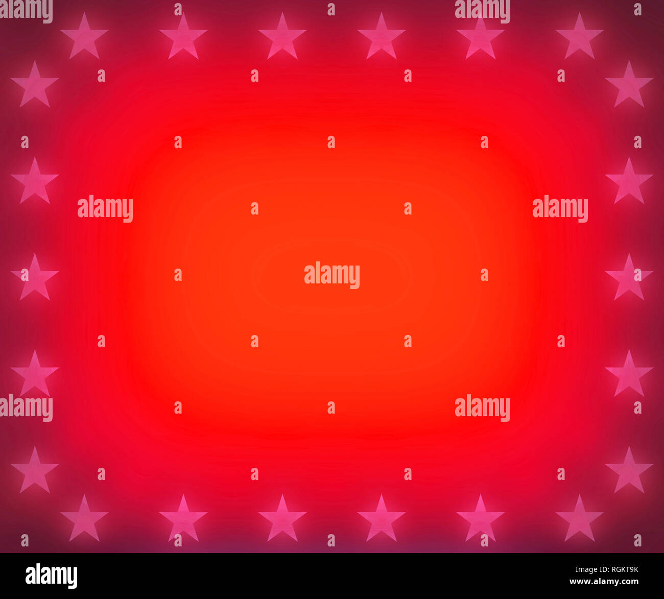 Festive red stars border frame background with copy space Stock Photo ...