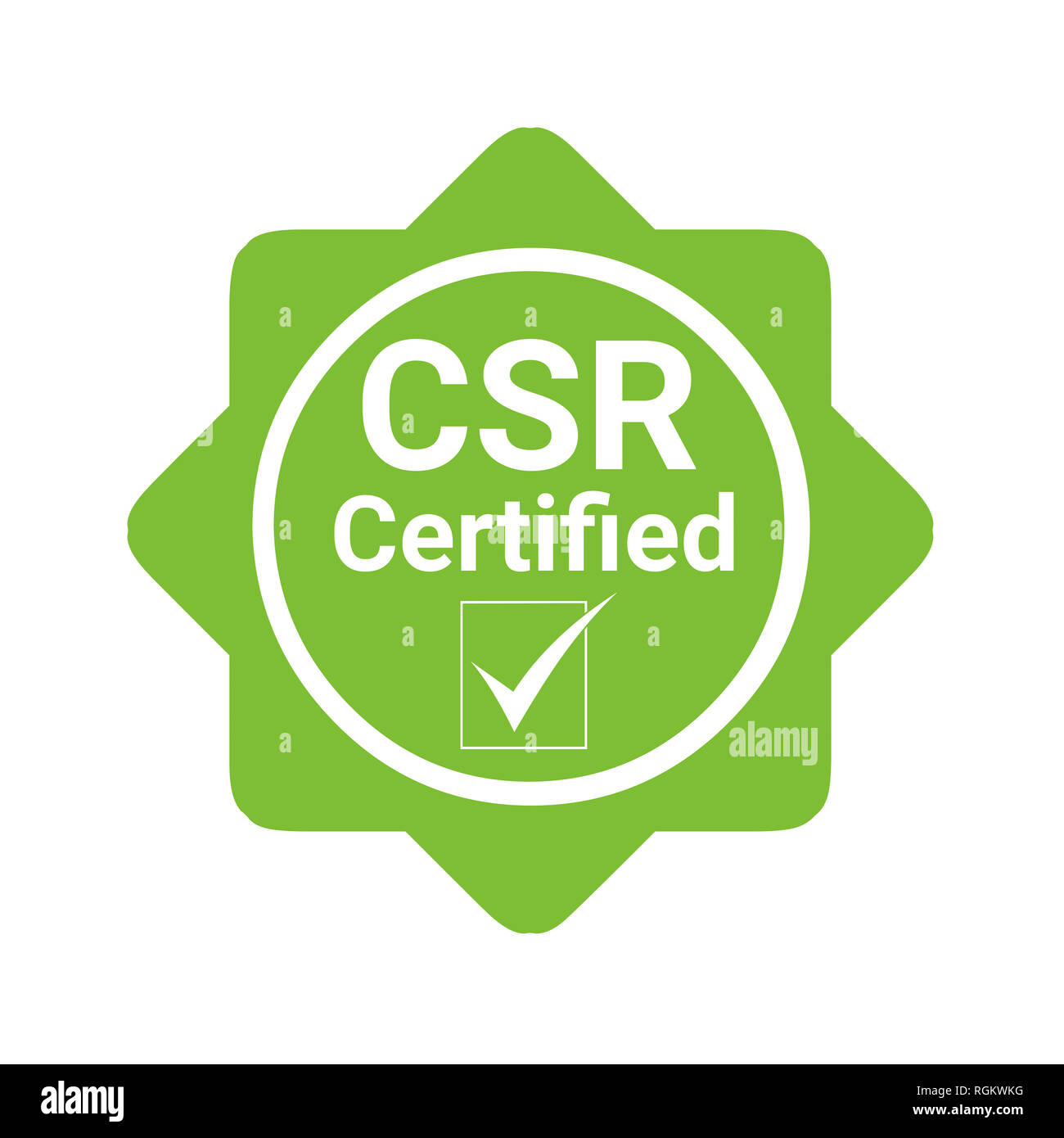 Badge CSR certified illustration Stock Photo - Alamy