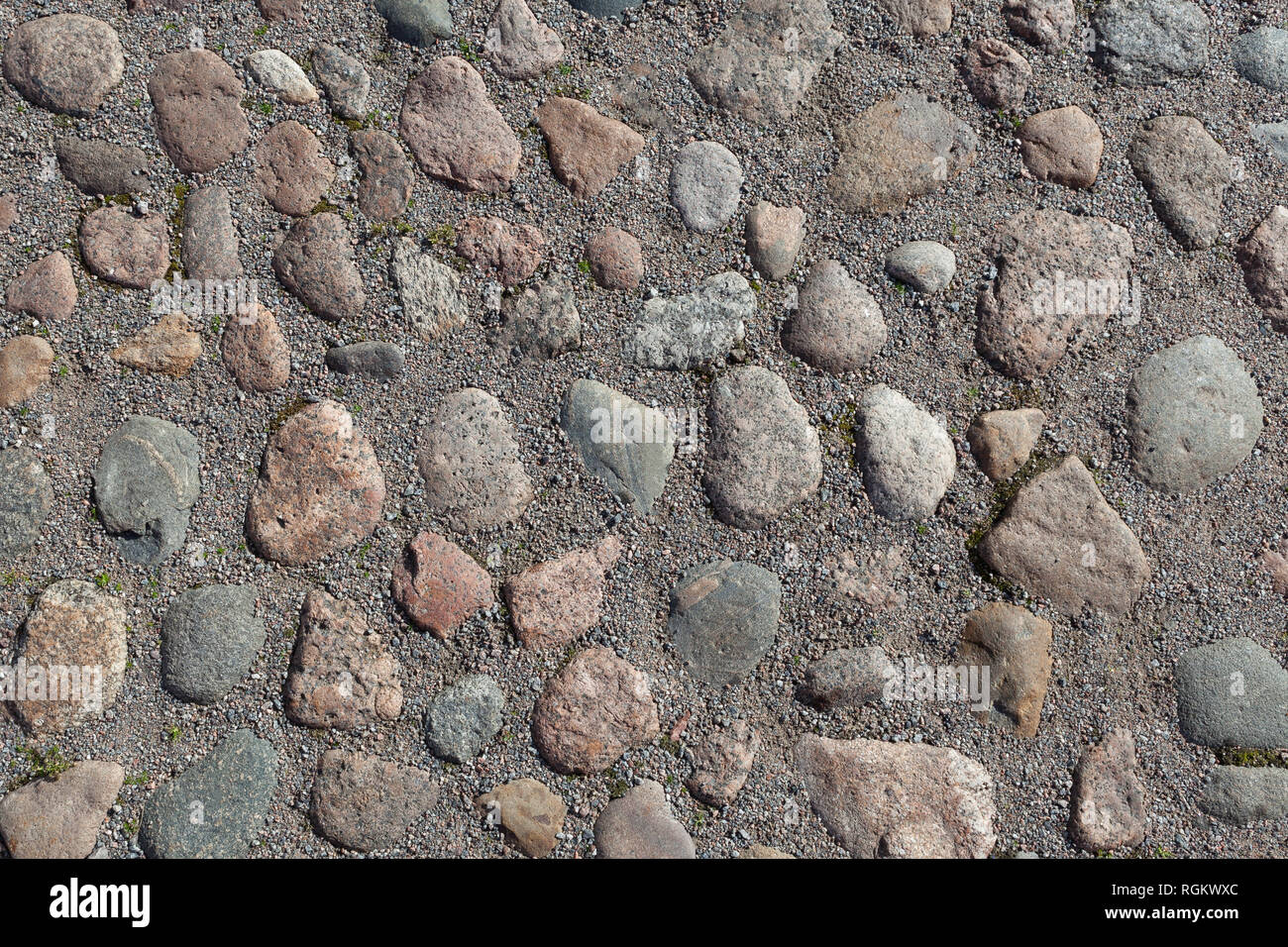 Rare cobblestone pavement. Nobody background Stock Photo - Alamy