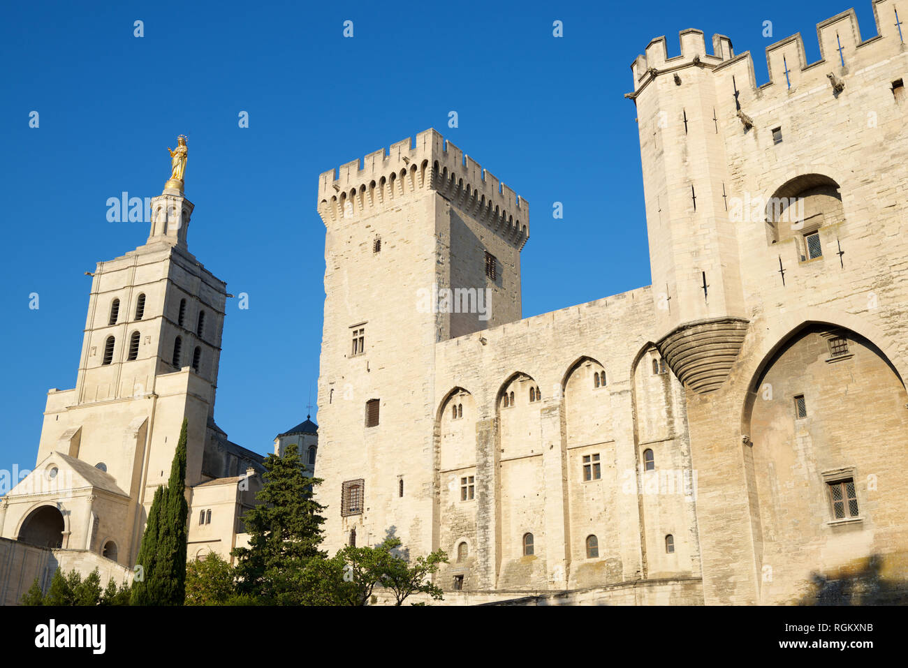 Popes Palace in Avignon, Provence, France Stock Photo - Alamy