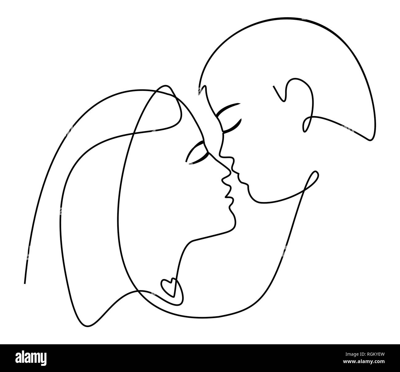 Portrait woman drawing heart Stock Vector Images - Alamy