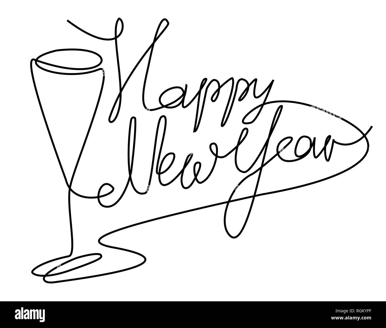 Party abstract background one line drawing Stock Vector Image & Art - Alamy
