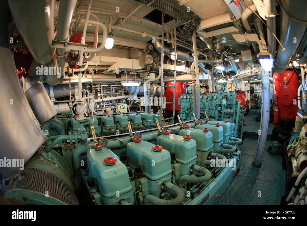 Engine compartment of the ship Stock Photo - Alamy
