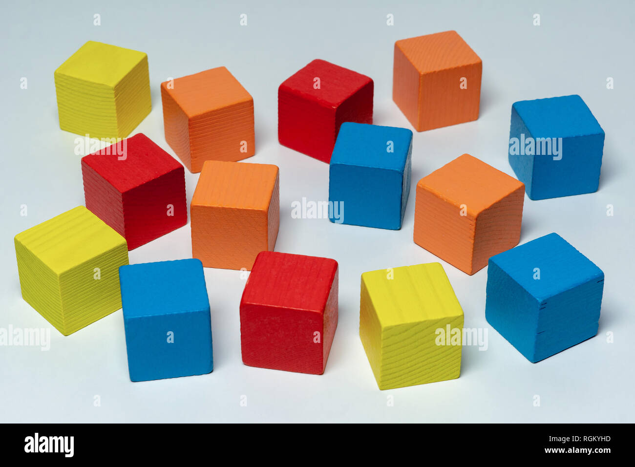 Isolated wooden colored blocks hi-res stock photography and images - Alamy