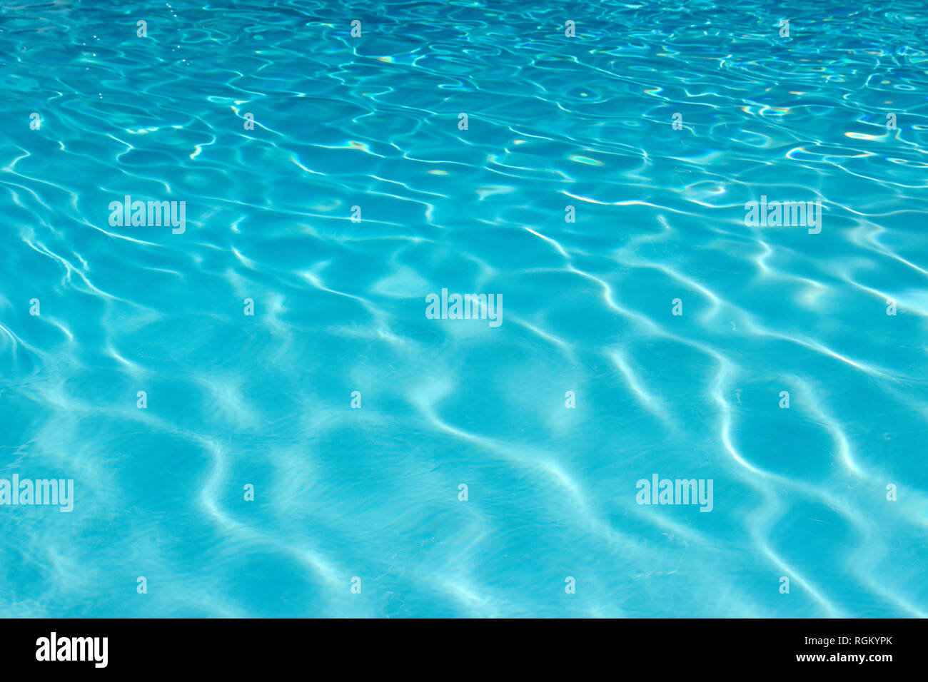 The blue shallow water in the pool Stock Photo - Alamy