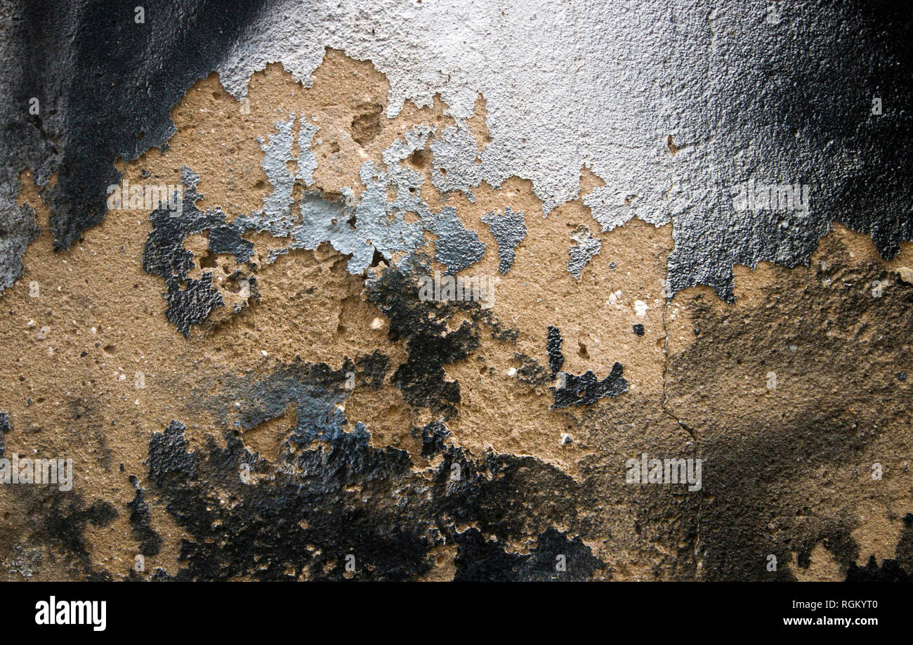 old wall texture flaking silver paint macro image Stock Photo - Alamy