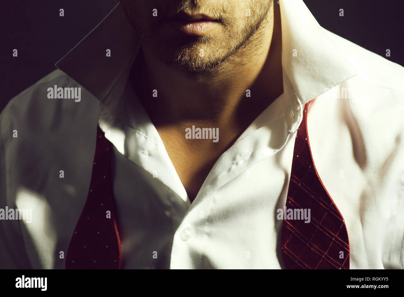 Untied tie hi-res stock photography and images - Alamy