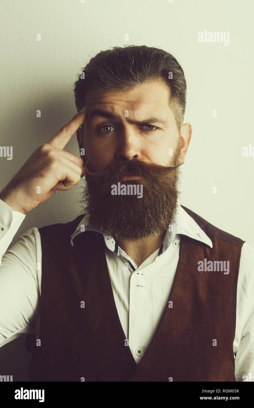 Serious Moustache Man High Resolution Stock Photography and Images - Alamy