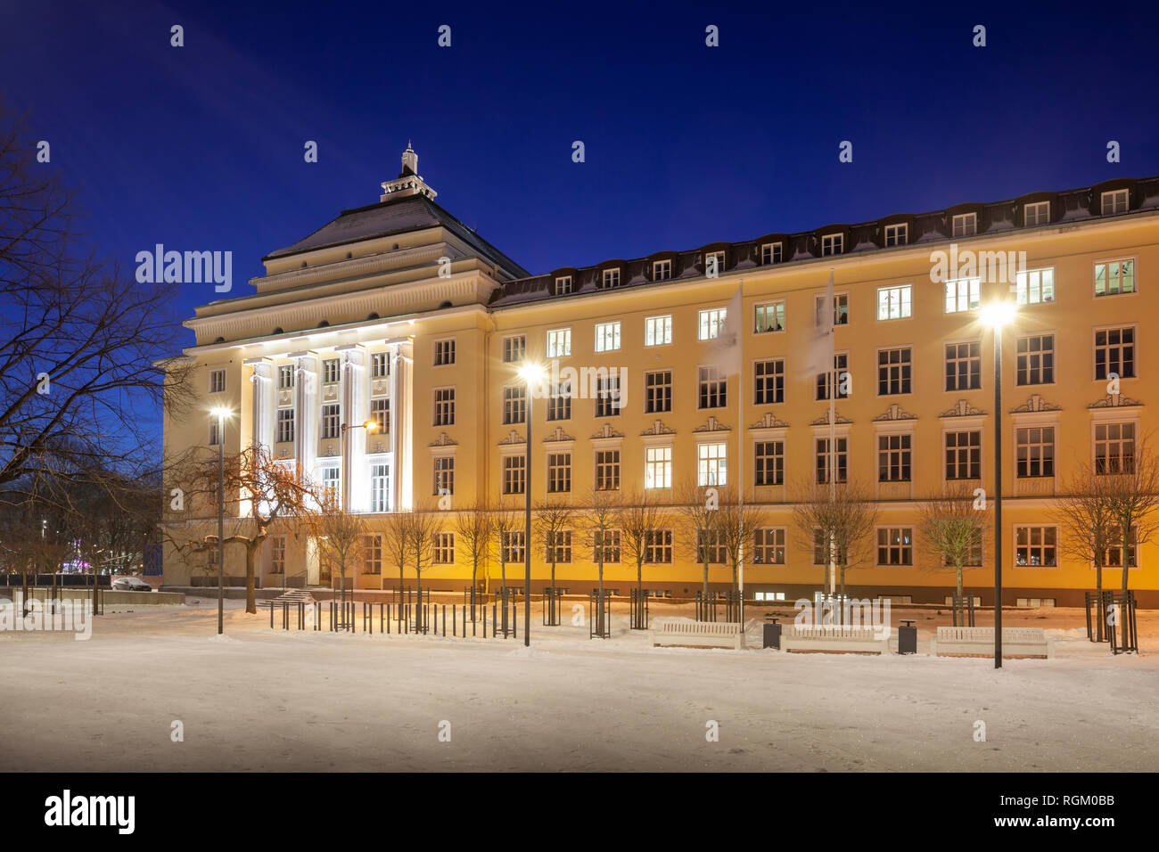 Winter dawn at the Opera House in Tallinn, Estonia Stock Photo - Alamy