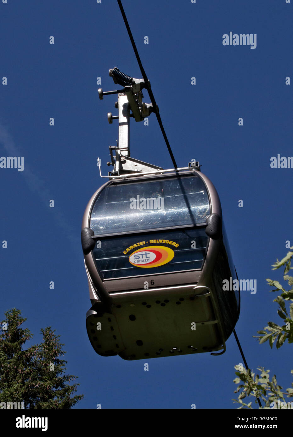 Belvedere Cable Car, Canazei, Dolomites, Italy Stock Photo - Alamy