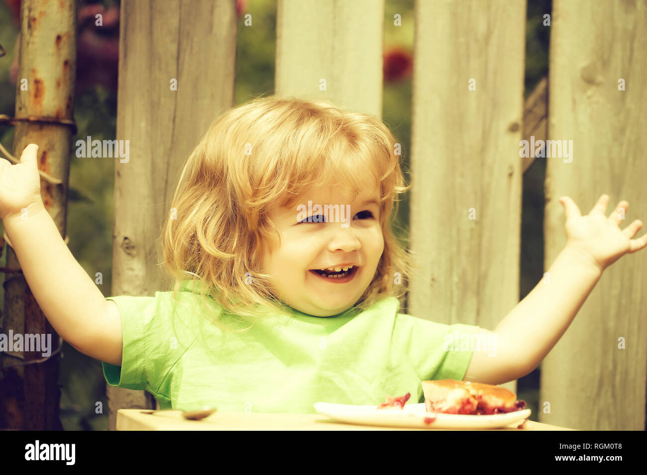 Boy Eating Pie High Resolution Stock Photography and Images - Alamy