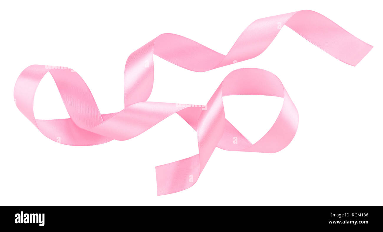 Mix Pink ribbon on a white background Stock Photo - Alamy