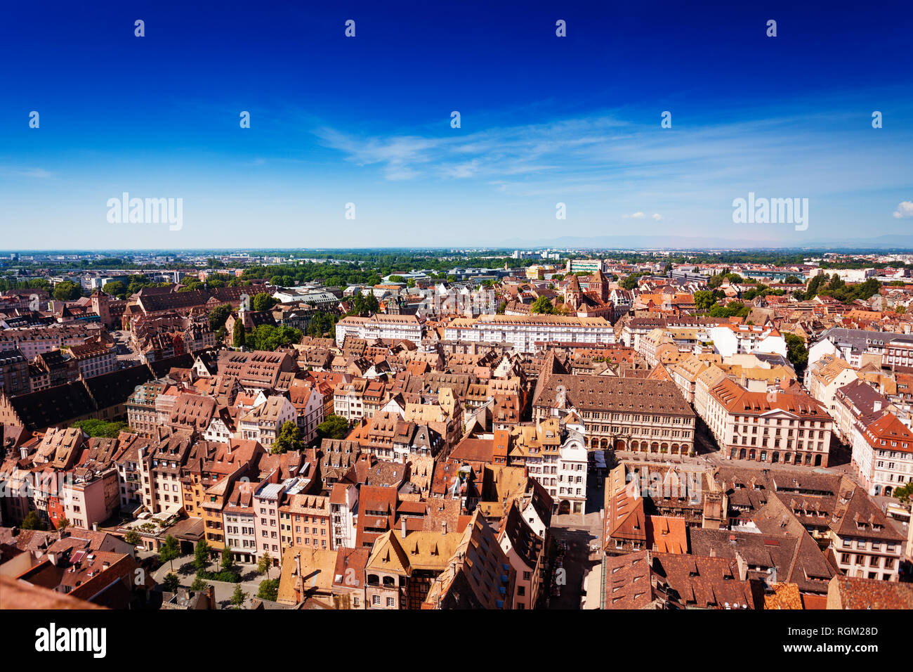 Cityscape of Strasbourg and Ill river from above Stock Photo - Alamy