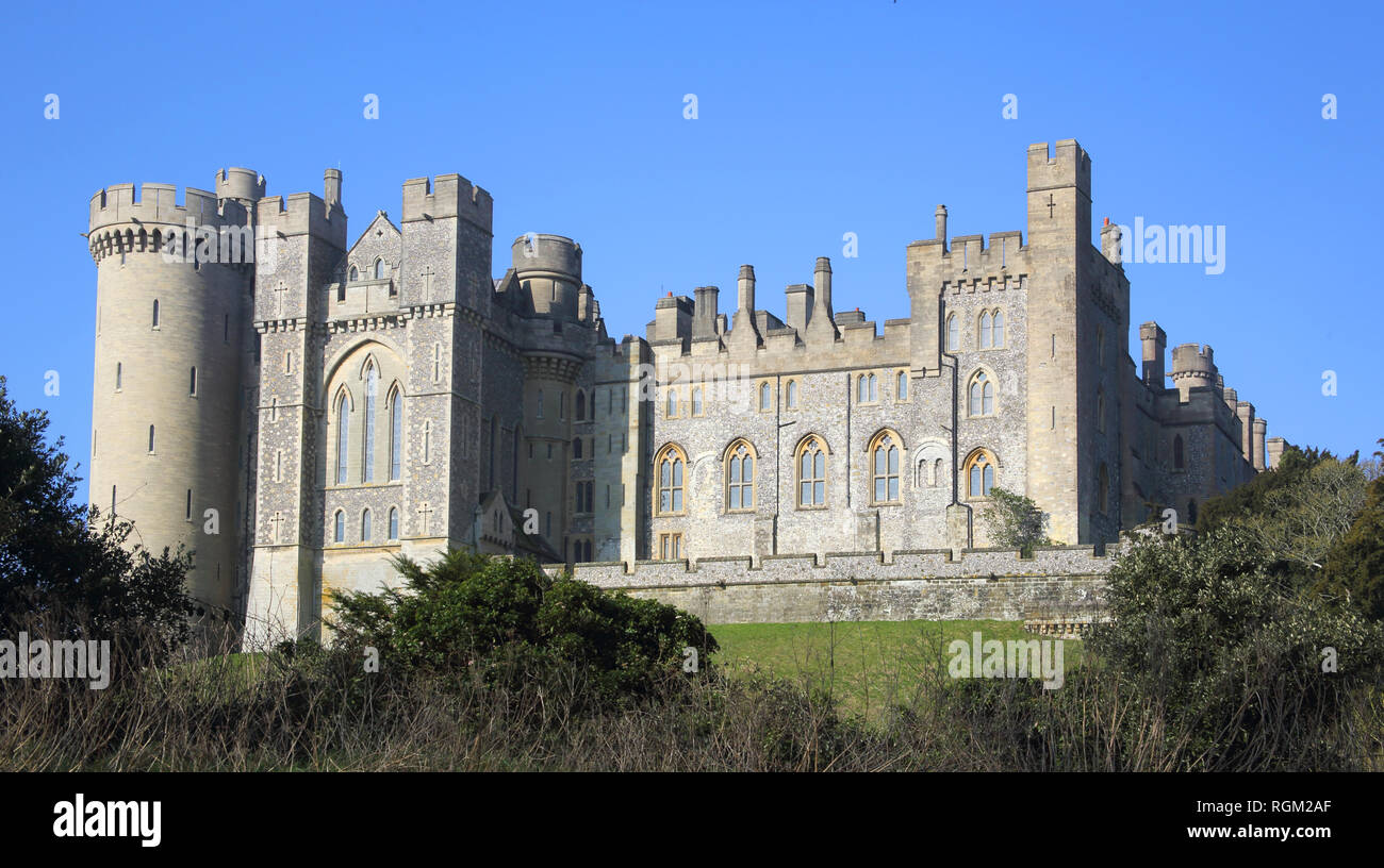 the historic arundel castle standing above the town or arundel west ...