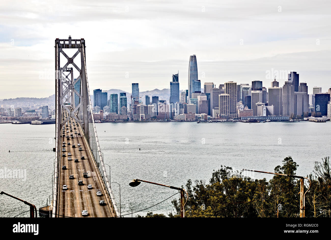 Oakland Bay Bridge San Francisco City Skyline Stock Photo - Alamy