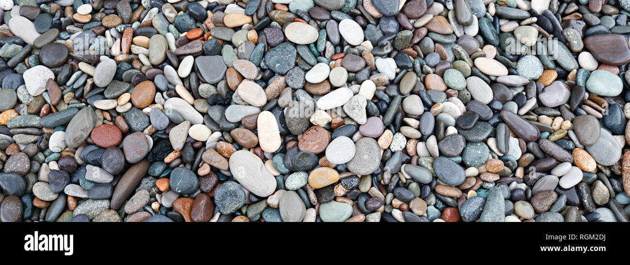 Web banner abstract smooth round pebbles sea texture background, spa ...