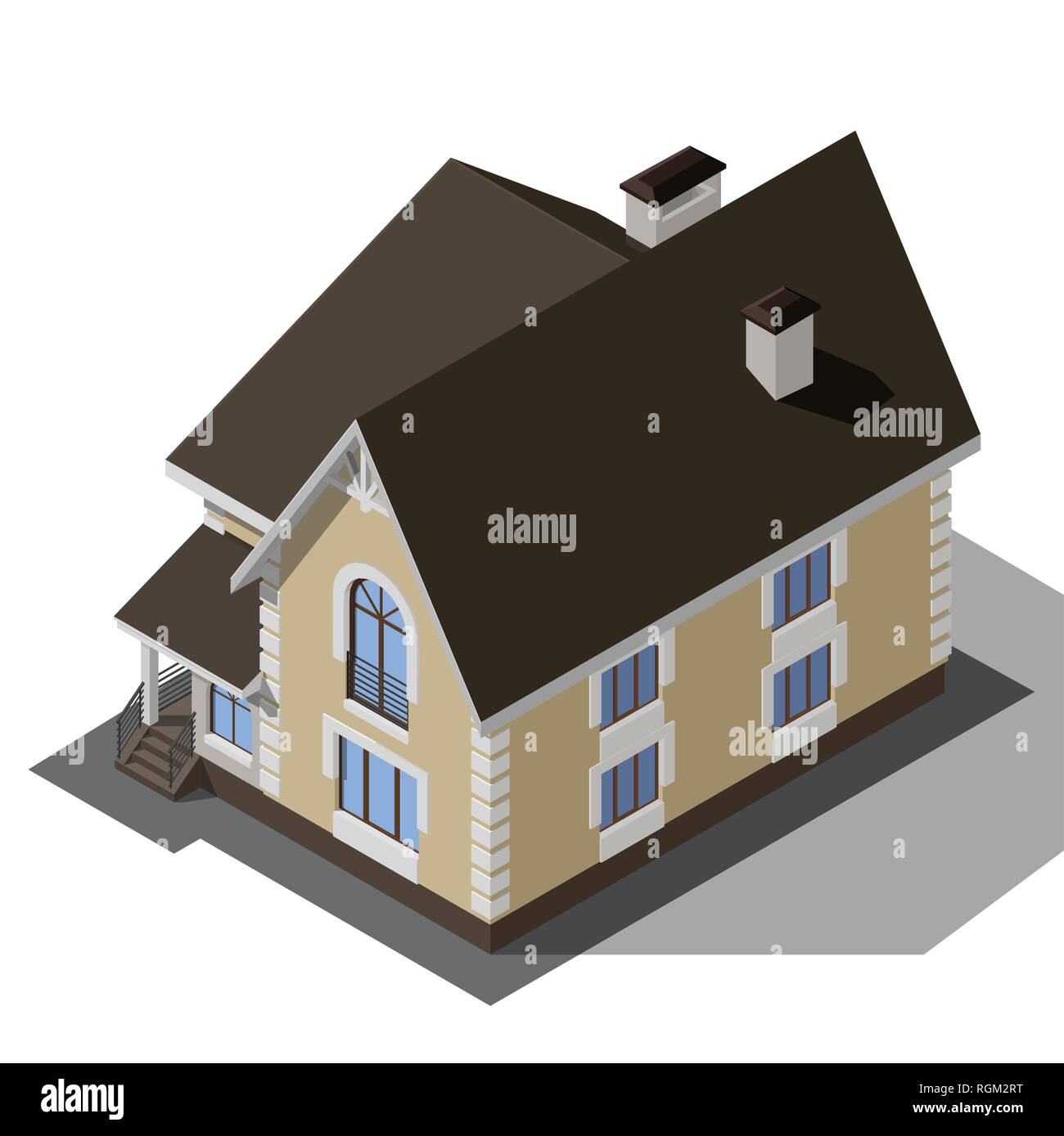 Cottage Isometric Vector Stock Vector Image & Art - Alamy