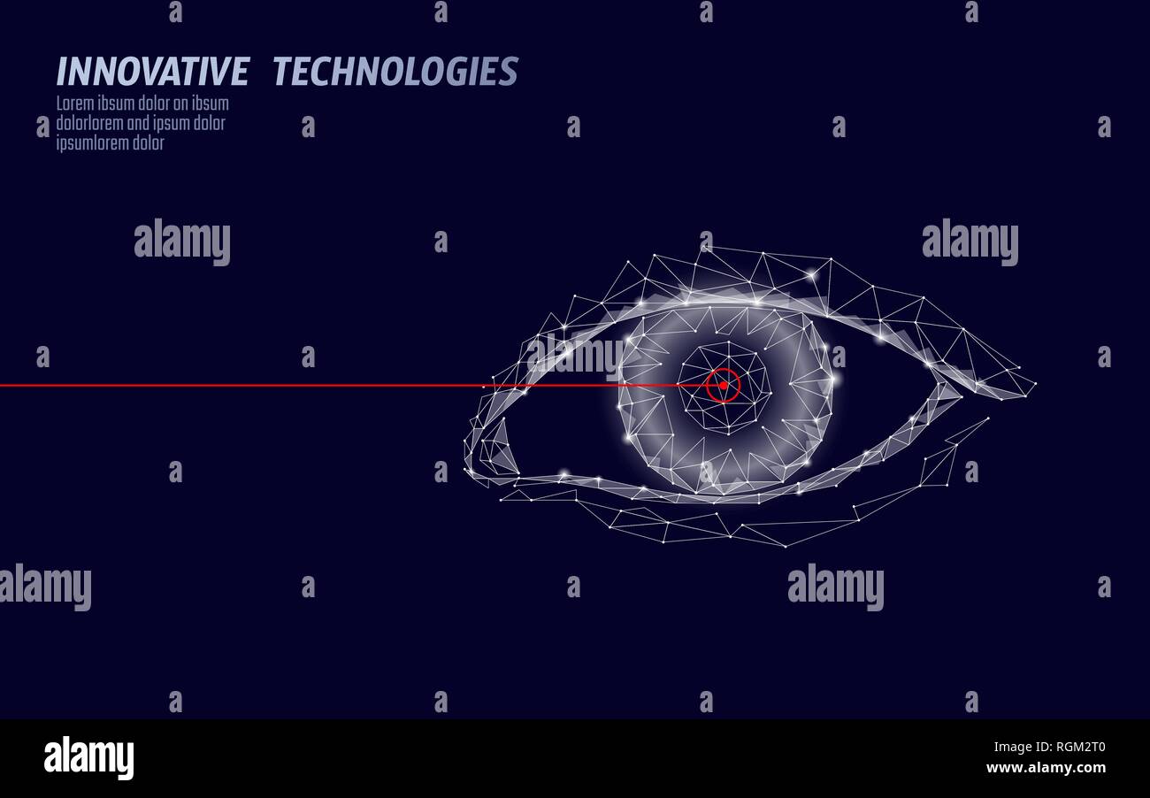 Laser vision correction 3D medical concept. Abstract human iris modern ...