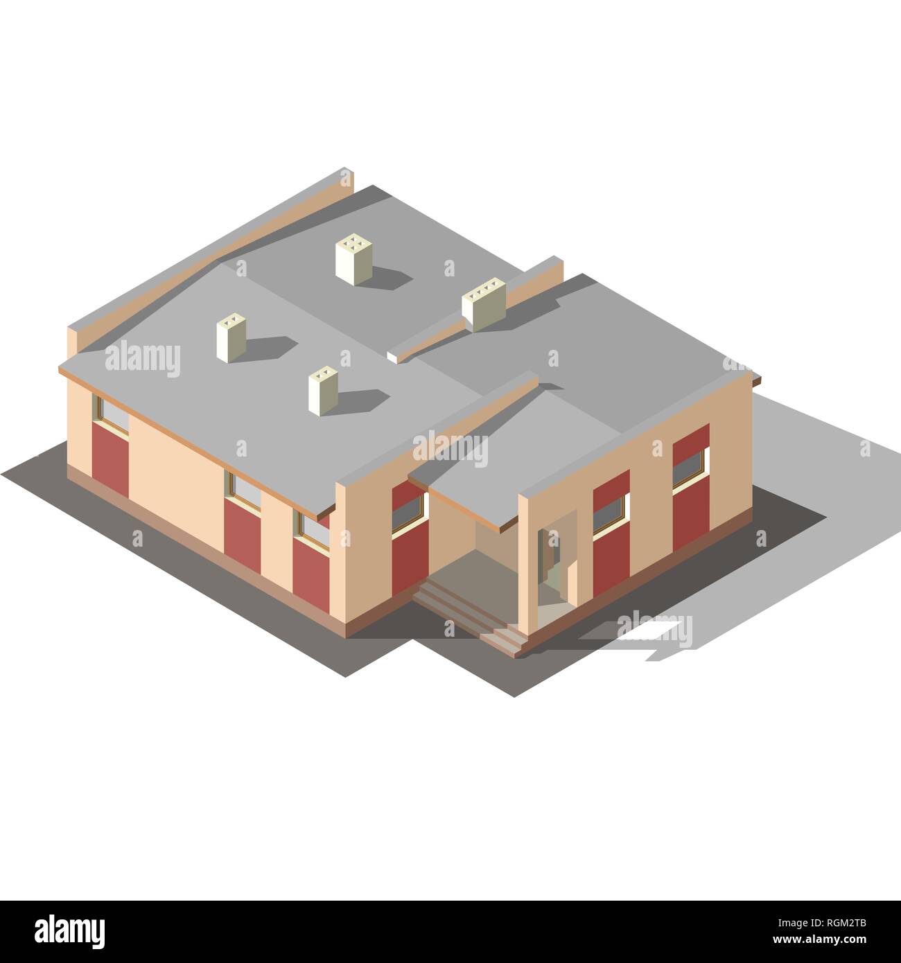 Cottage Isometric Vector Stock Vector Image & Art - Alamy