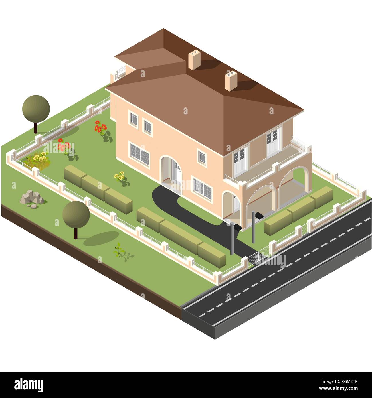 Cottage Isometric Vector Stock Vector Image & Art - Alamy