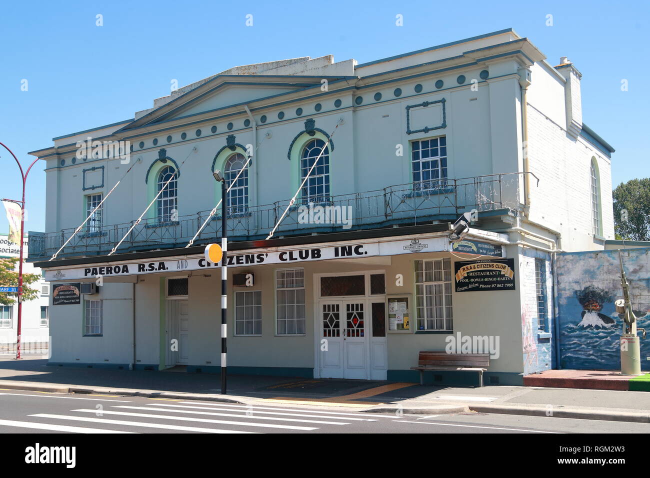Paeroa RSA citizen's club, New Zealand Stock Photo - Alamy