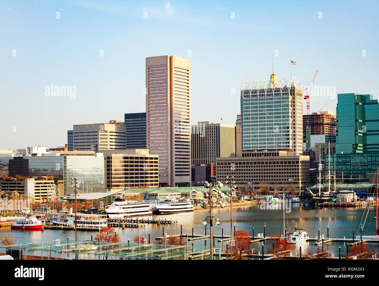 Inner Harbor marina and Baltimore skyline, USA Stock Photo - Alamy