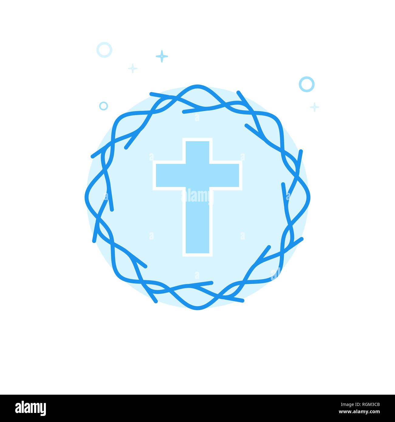 Crown of Thorns Flat Icon. Jesus Christ Crucifixion Symbol, Pictogram ...