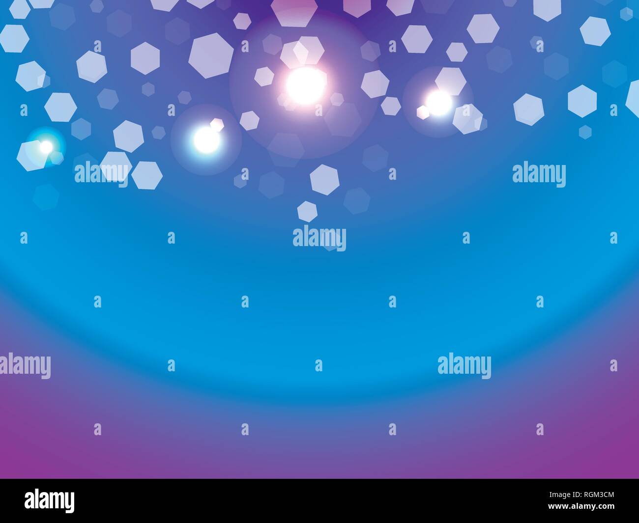 Abstract light background. Bokeh effect. Hexagons on blue gradient ... Abstract light background. Bokeh effect. Hexagons on blue gradient ...