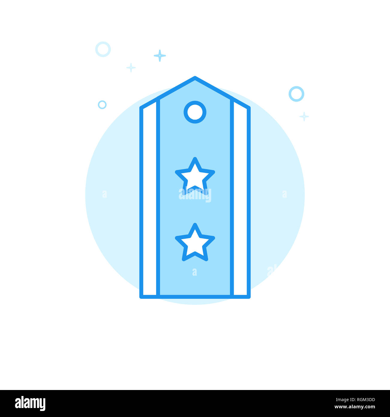 Military Epaulet Flat Icon. Officer, Military Rank Symbol, Pictogram ...