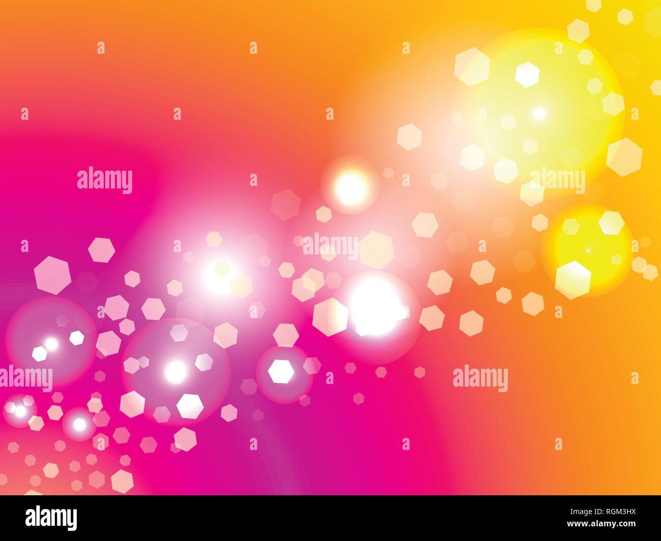Abstract light background. Bokeh effect. Hexagons on pink and orange ... Abstract light background. Bokeh effect. Hexagons on pink and orange ...