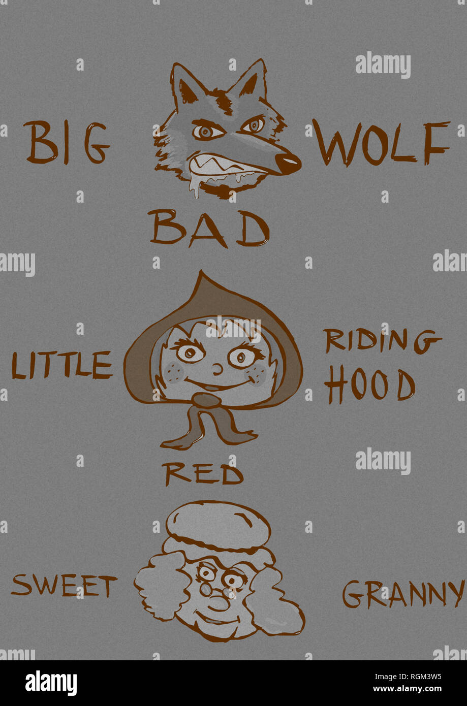 Little red riding hood characters hi-res stock photography and images ...