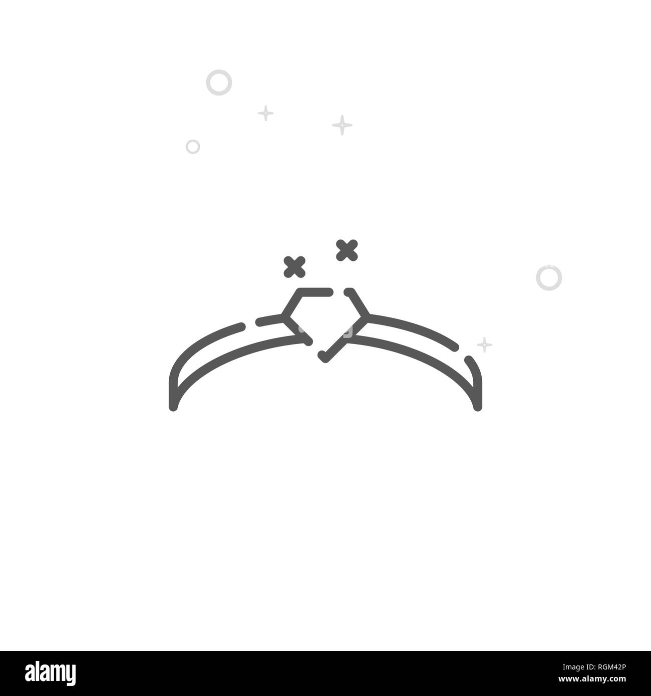 Diamond Tiara Line Icon. Royal Diadem Symbol, Pictogram, Sign. Light ...