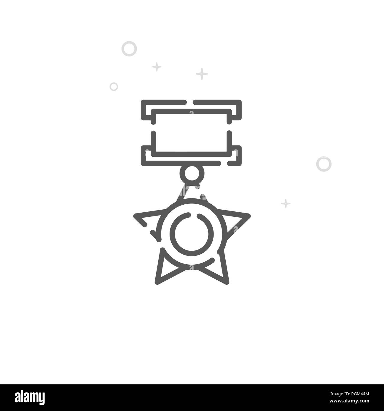 Military Order Line Icon. Medal Symbol, Pictogram, Sign. Light Abstract ...